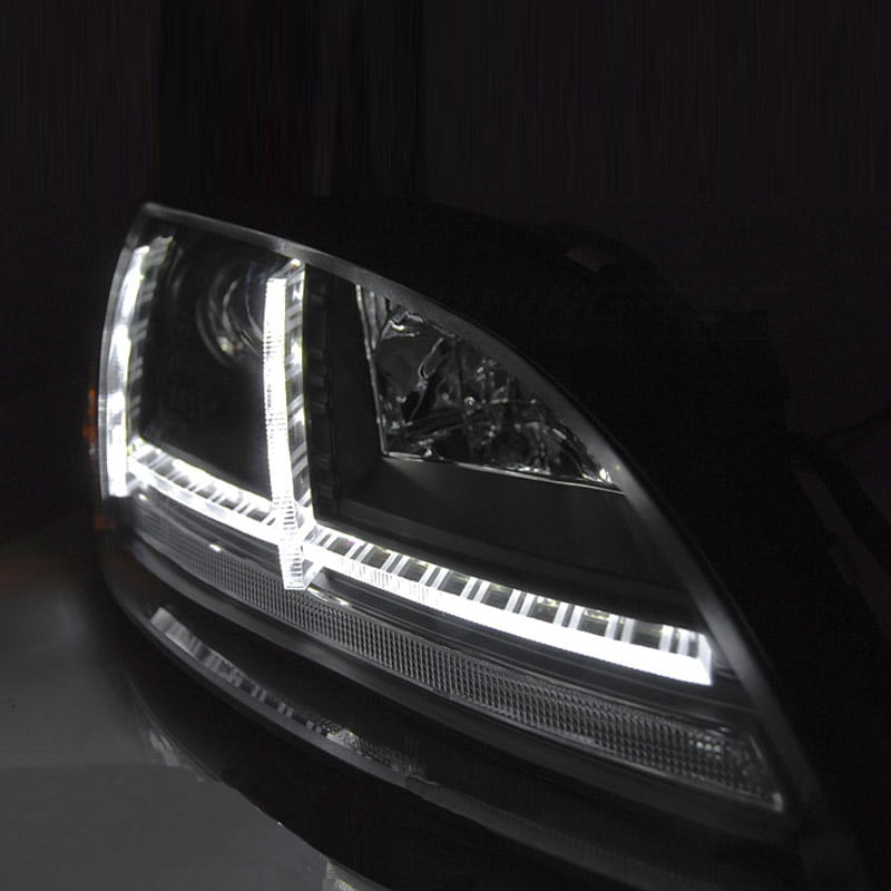 Μπροστινά Φανάρια Set Για Audi TT 8J 06-10 DRL Led Signal Dynamic Μαύρα ...