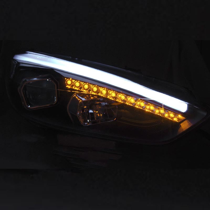 Μπροστινά Φανάρια Set Για Ford Focus 15-18 TRU DRL Tube Lights Led Φλας ...