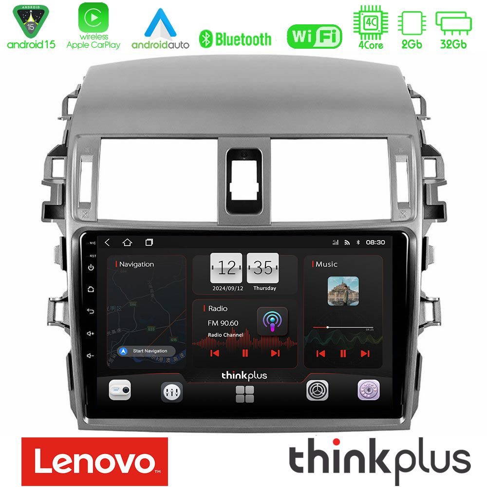 Lenovo Thinkplus Series 4Core Android15 2+32GB Toyota Corolla 2008-2010 ...